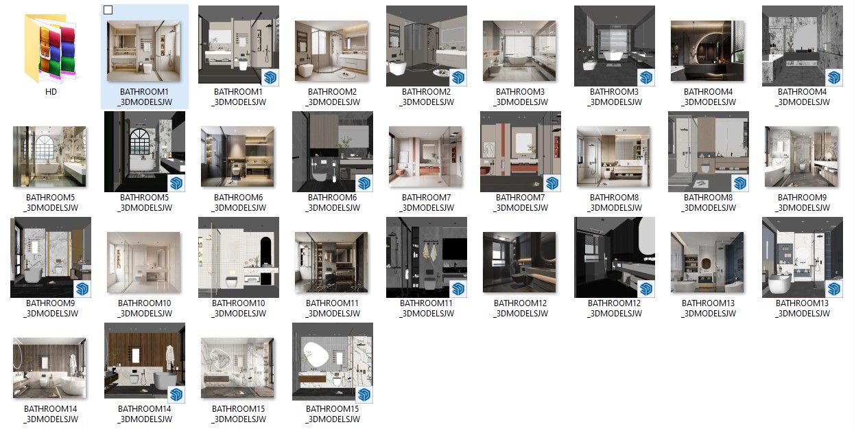 Bathroom Rendering Package - for Sketchup