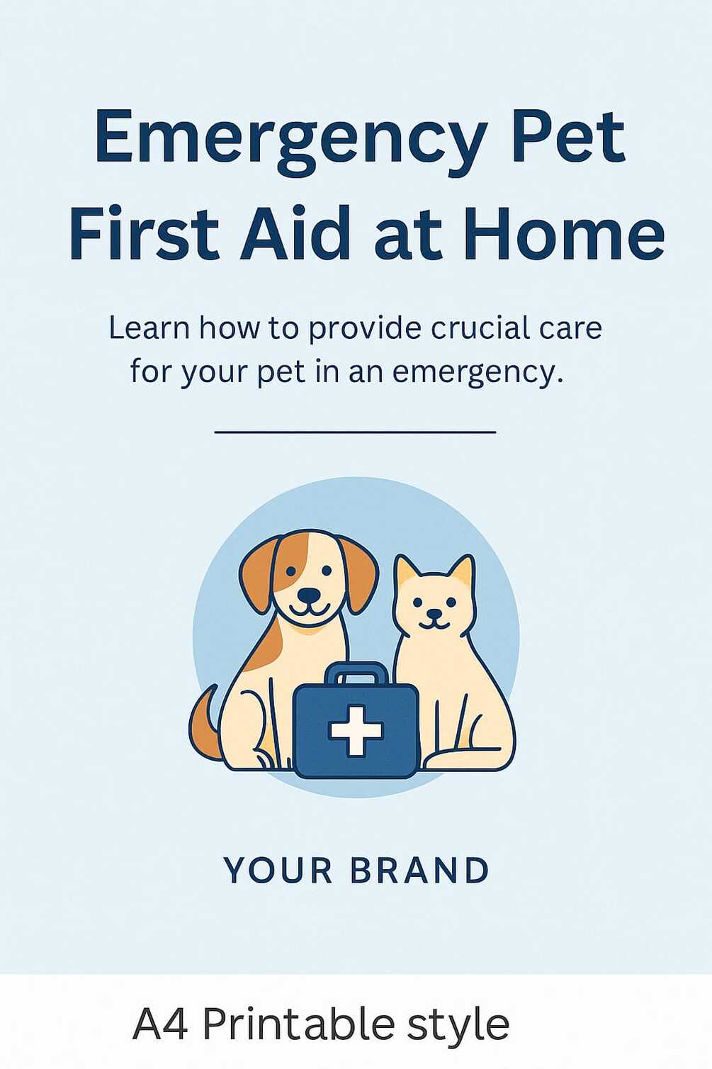 Emergency pet first aid at home - printable guide for every pet parents