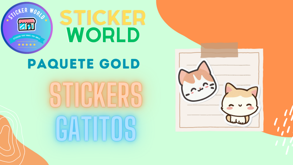 ⫸Stickers Gatitos (Paquete Gold)
