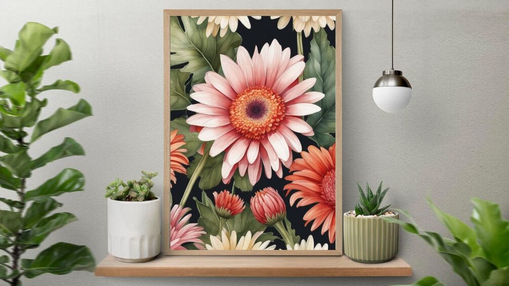 Printable set of 3 floral design for your home and office