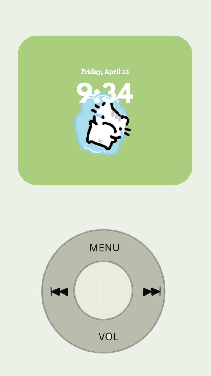 Retro iPod Lock Screen Wallpaper (Cute Crying Blob Edition)