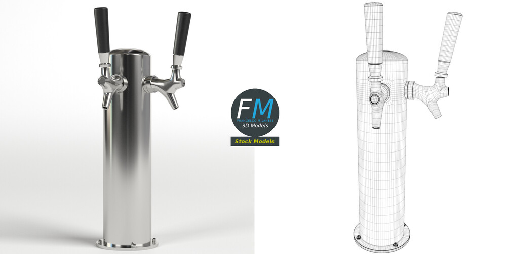 3D MODEL - Double beer tap