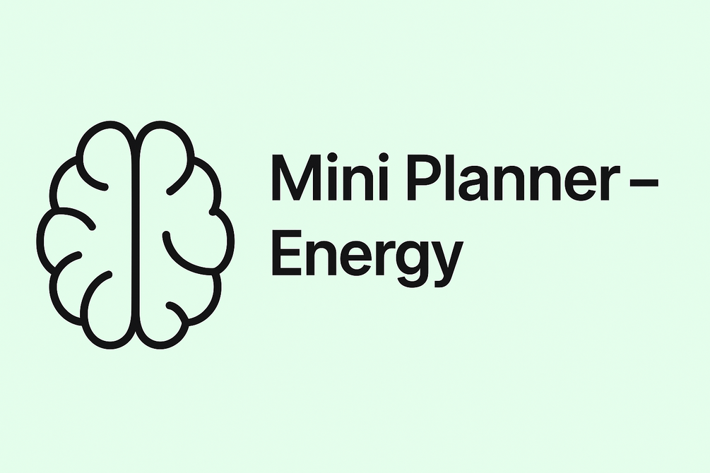 Mini Planner – Energy | EN