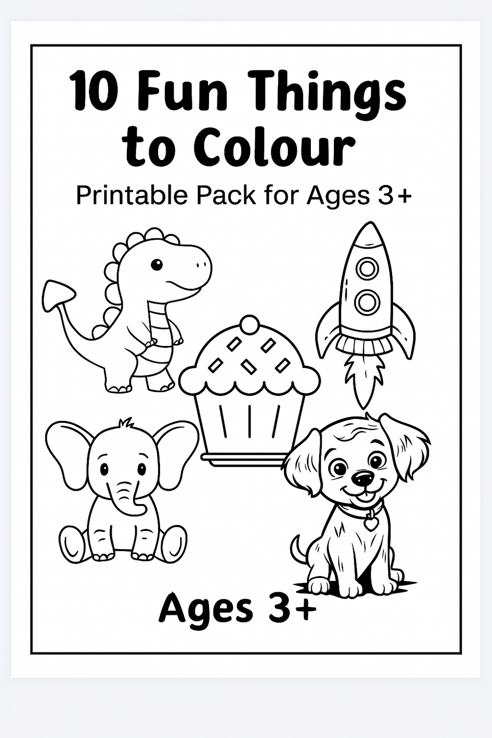 10 Fun Things to Colour - Printable Pack for Ages 3+