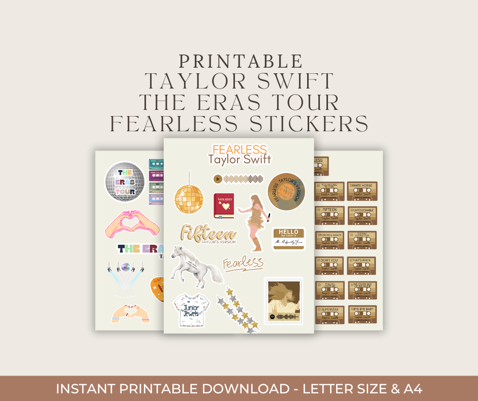 Taylor Swift The Eras Tour - Fearless Stickers