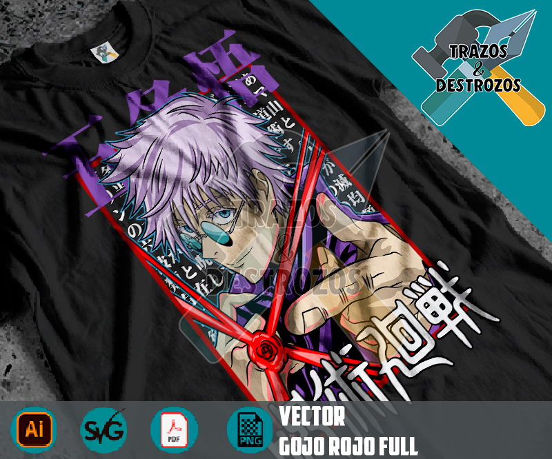 VECTOR GOJO ROJO JUJUTSU KAISEN