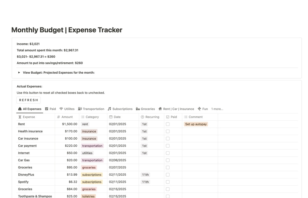 Simple Budget | Expense Tracker