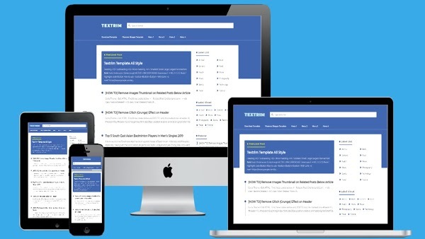 Textrim v3 No Image Home Blogger Template
