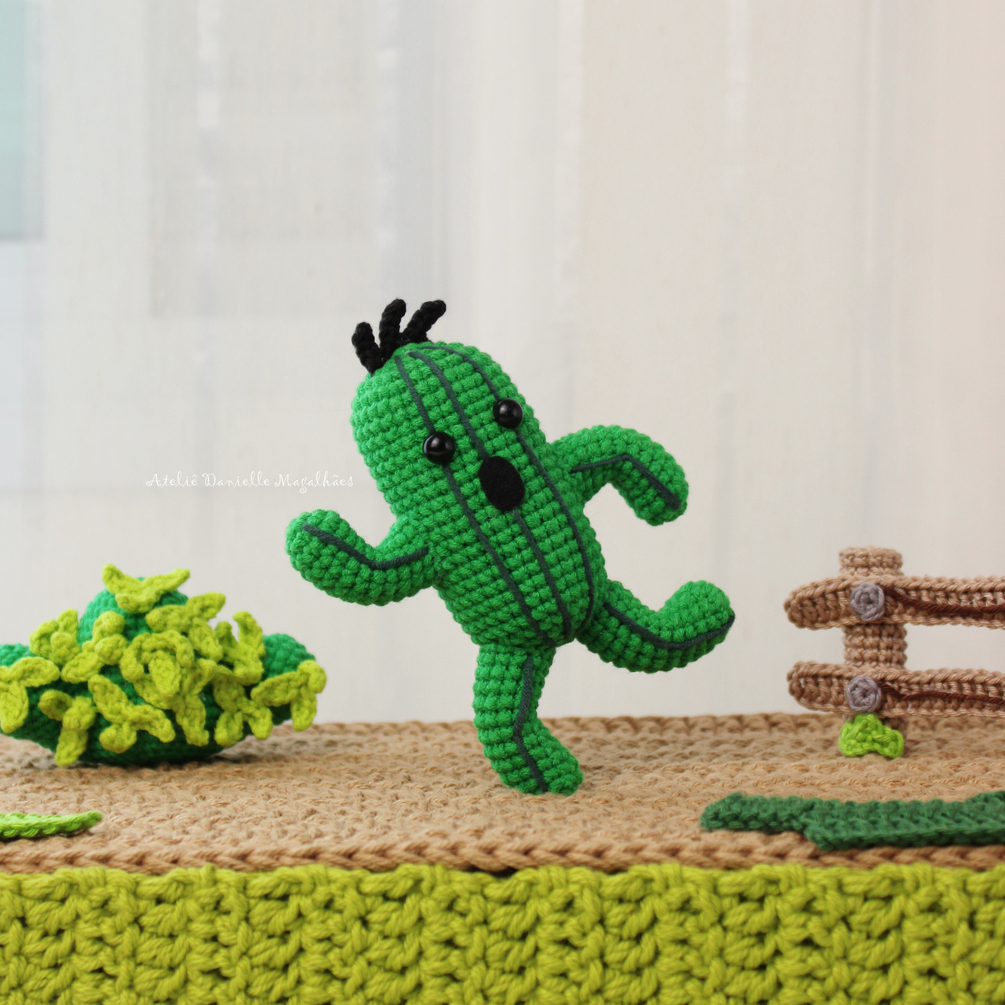 Cactuar Amigurumi Crochet Pattern – Final Fantasy-Inspired PDF (US Terms)
