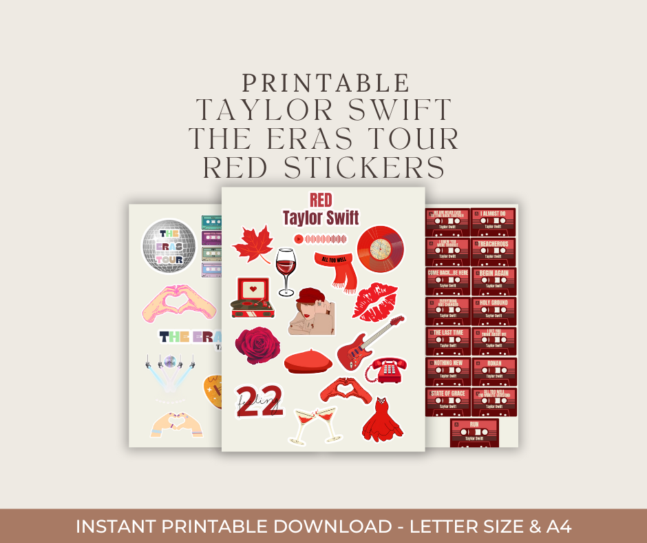 Taylor Swift The Eras Tour - Red Stickers