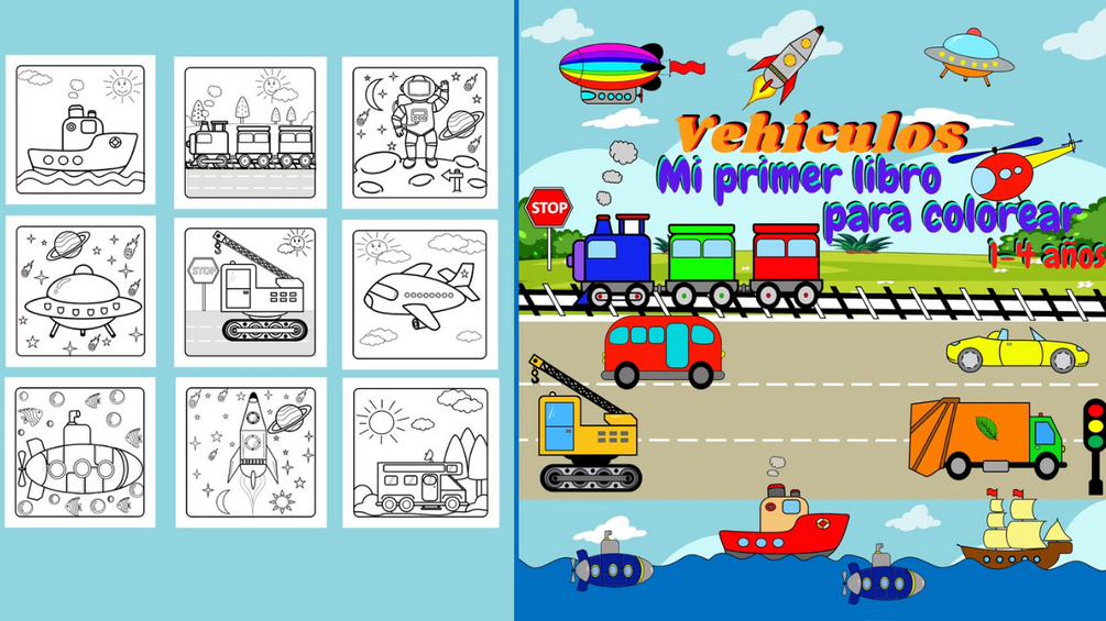 Vehiculos-Mi primer libro para colorear