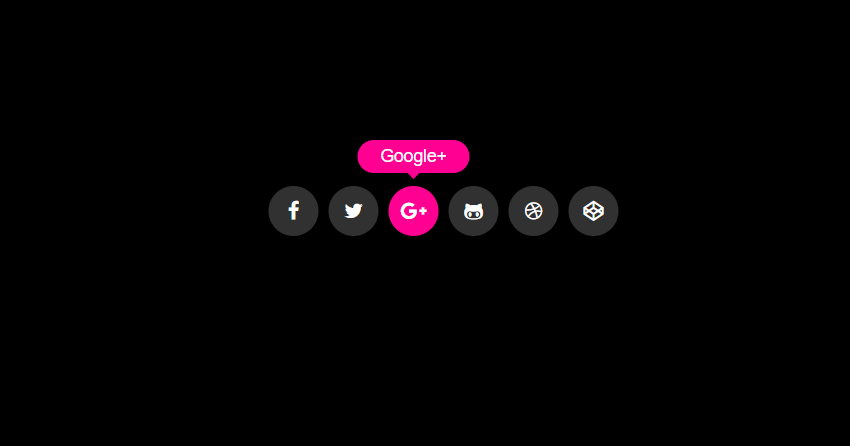 Tooltip with Social Sharing (HTML & CSS)