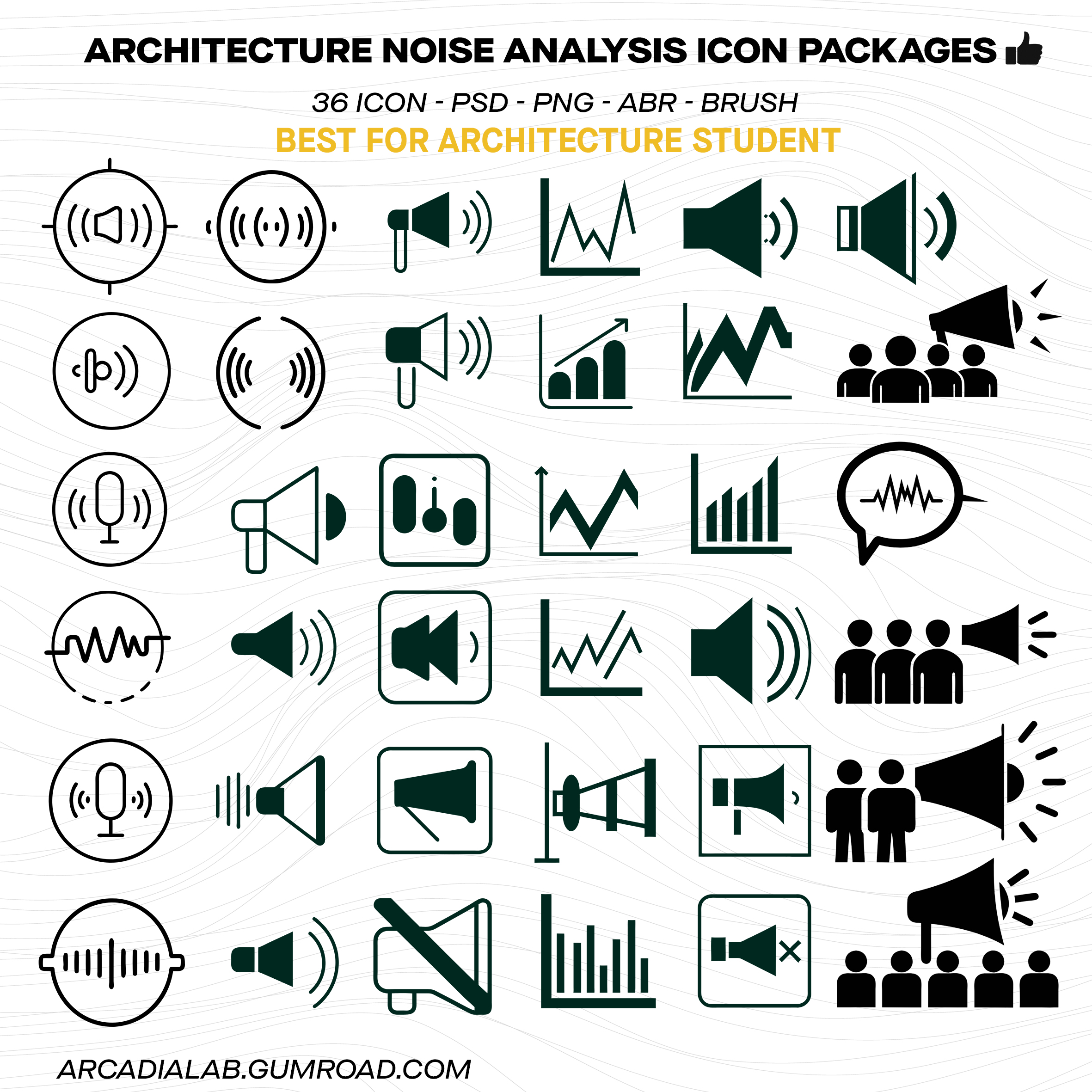 Architecture Noise Analysis Icon Packages