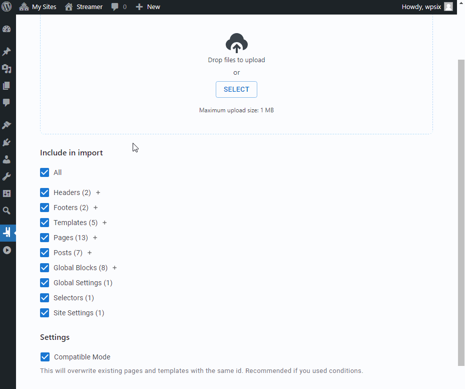 WPSix Exporter for Breakdance