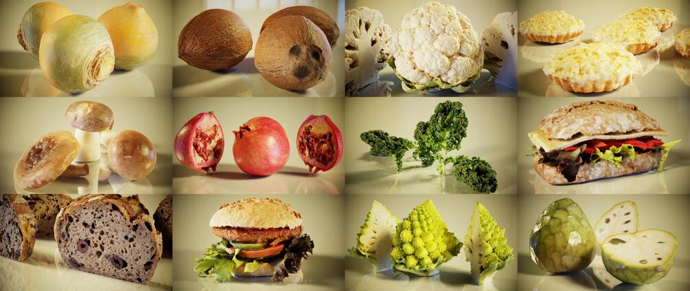 12 Delicious 3D Scanned Bread and Vegetables Collection with 4K Textures