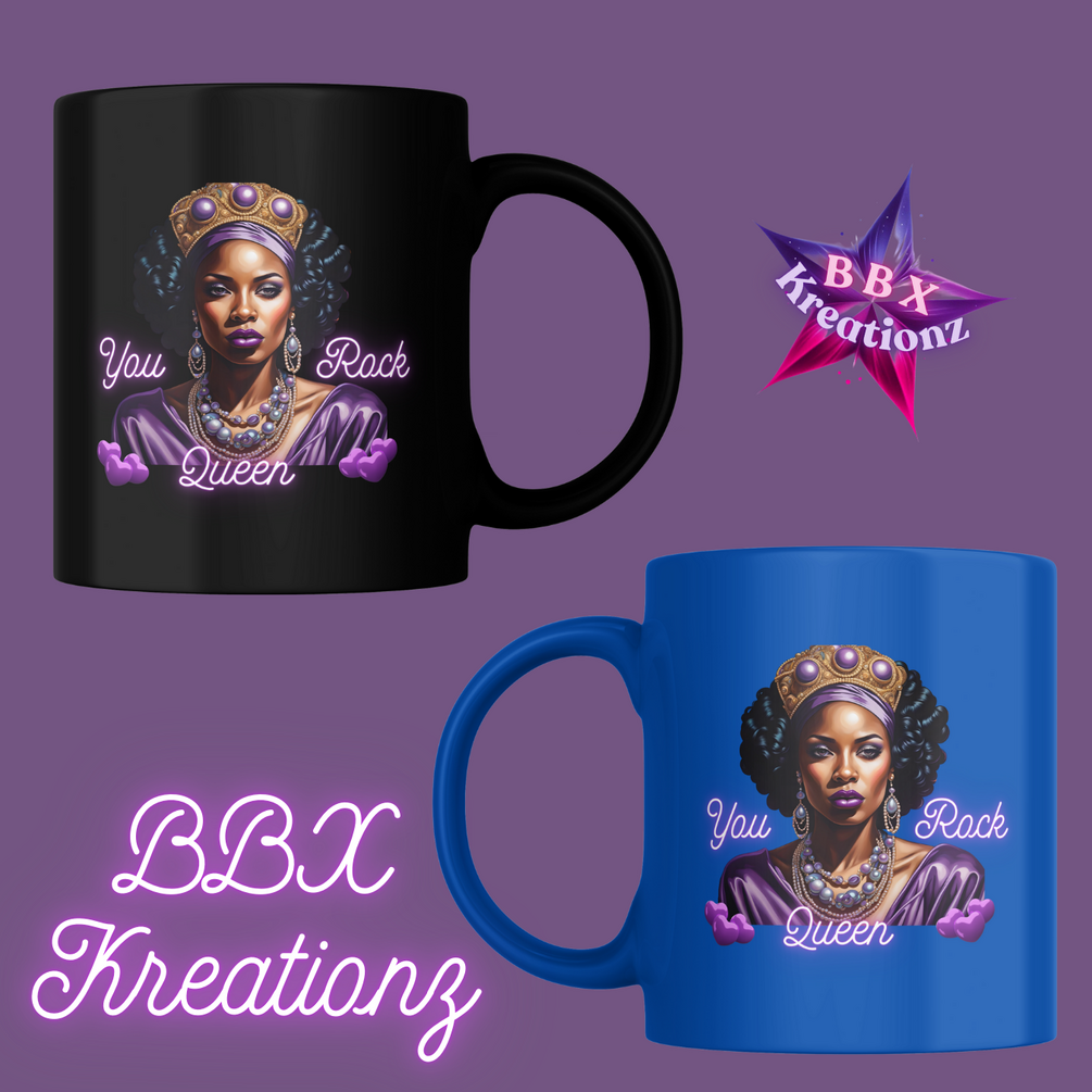 You Rock Queen Digital Clipart - Empowering Brown Queen Art for ...