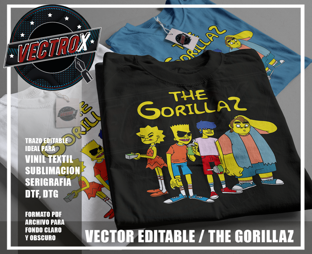 Vector Editable - The Gorillaz