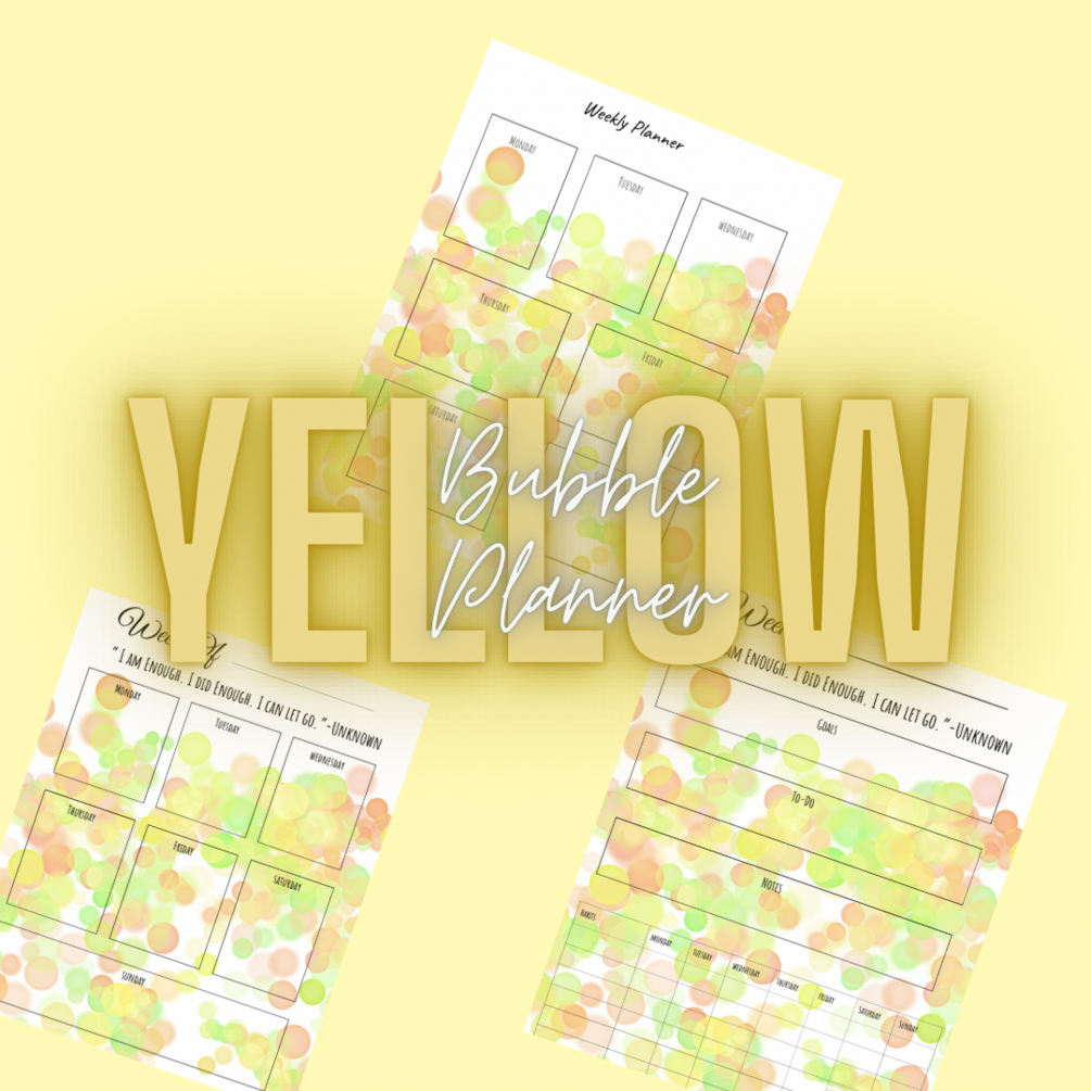 Bubble Planners Yellow