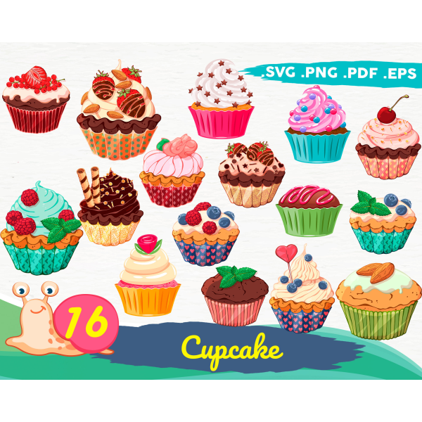 Cupcake svg,cupcake bundle svg,cupcake svg,cupcake clipart,cupcake ...