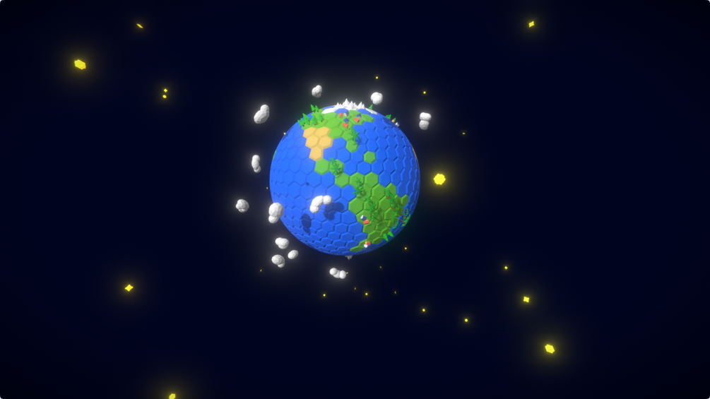 (FREE PRODUCT) Hexagonal Cartoon Earth 3D Model