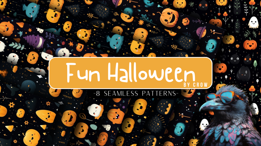 Fun Halloween Digital Paper Pack | Seamless Patterns | Commercial Use ...