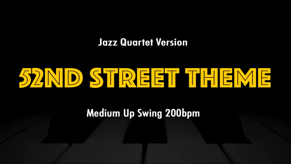 52nd Street Theme - Jazz Standard Practice Backing Track