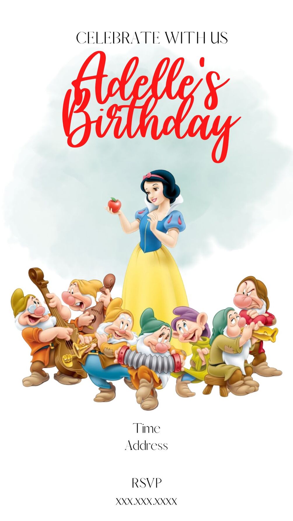 Snow White - Birthday Invitation