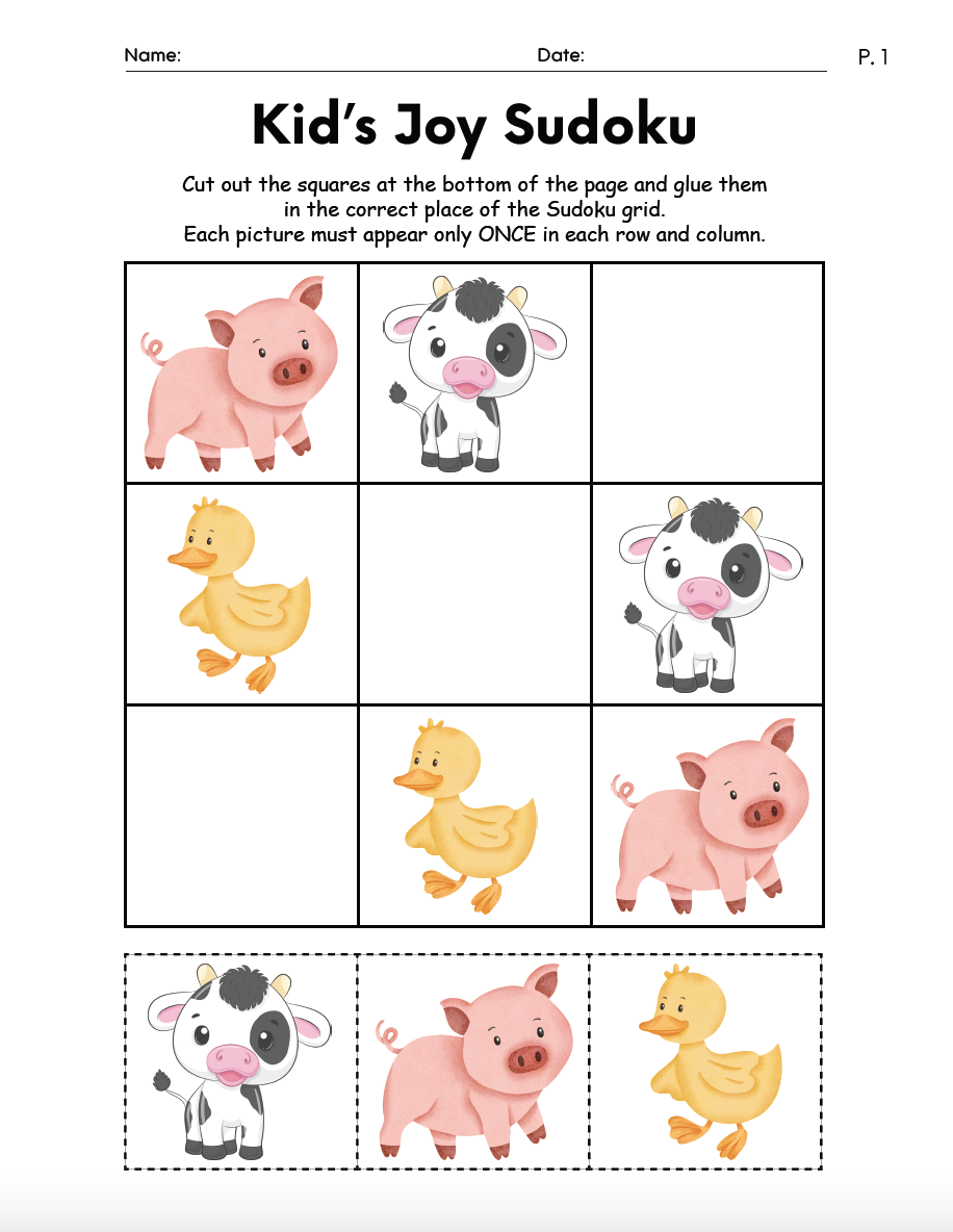 Picture Sudoku Puzzles | Critical Thinking | Logic Puzzles | Math Games ...