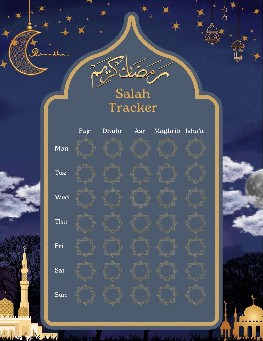 Ramadhan Salah Tracker Premium Edition