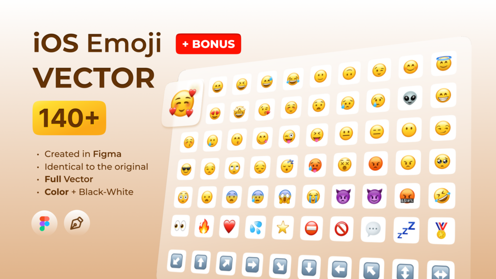 Full Vector Emoji iOS | 140+
