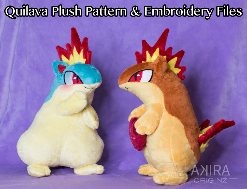 Quilava Patterns & Embroidery Files (2 Patterns) + Valentine Heart