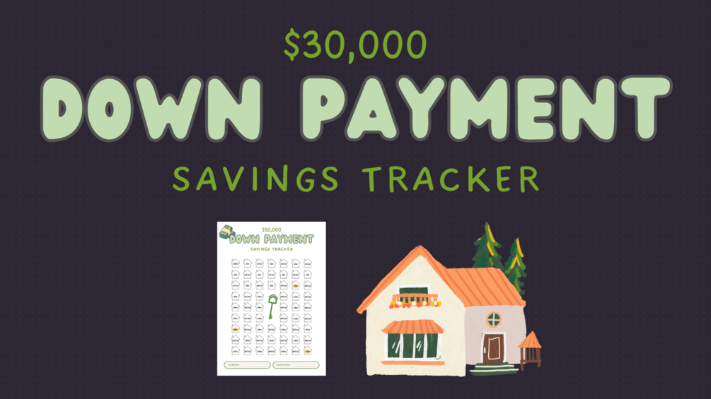 Down Payment Milestone Savings Tracker – $30K Edition