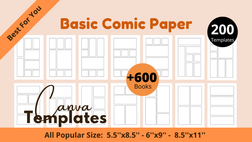Canva Templates| KDP Interior Bundle| 200 Templates for Basic Comic ...