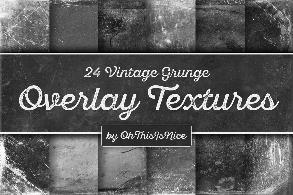 Vintage Grunge Textures | 24 Photography Overlays | Daguerreotype