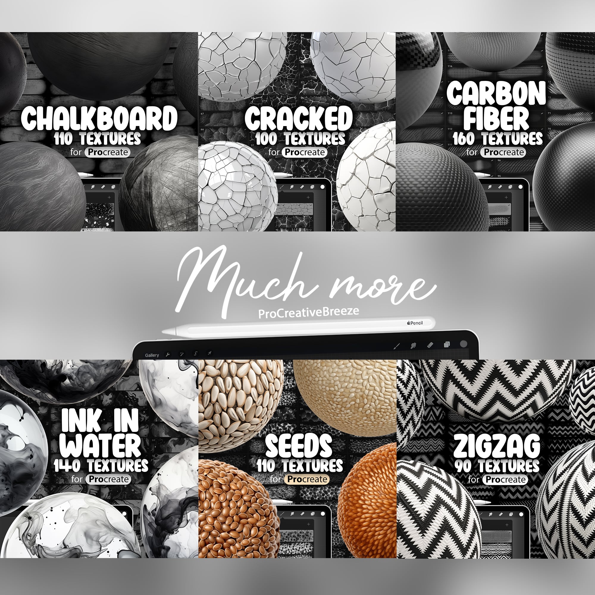 110 Procreate Chalkboard Textures Collection