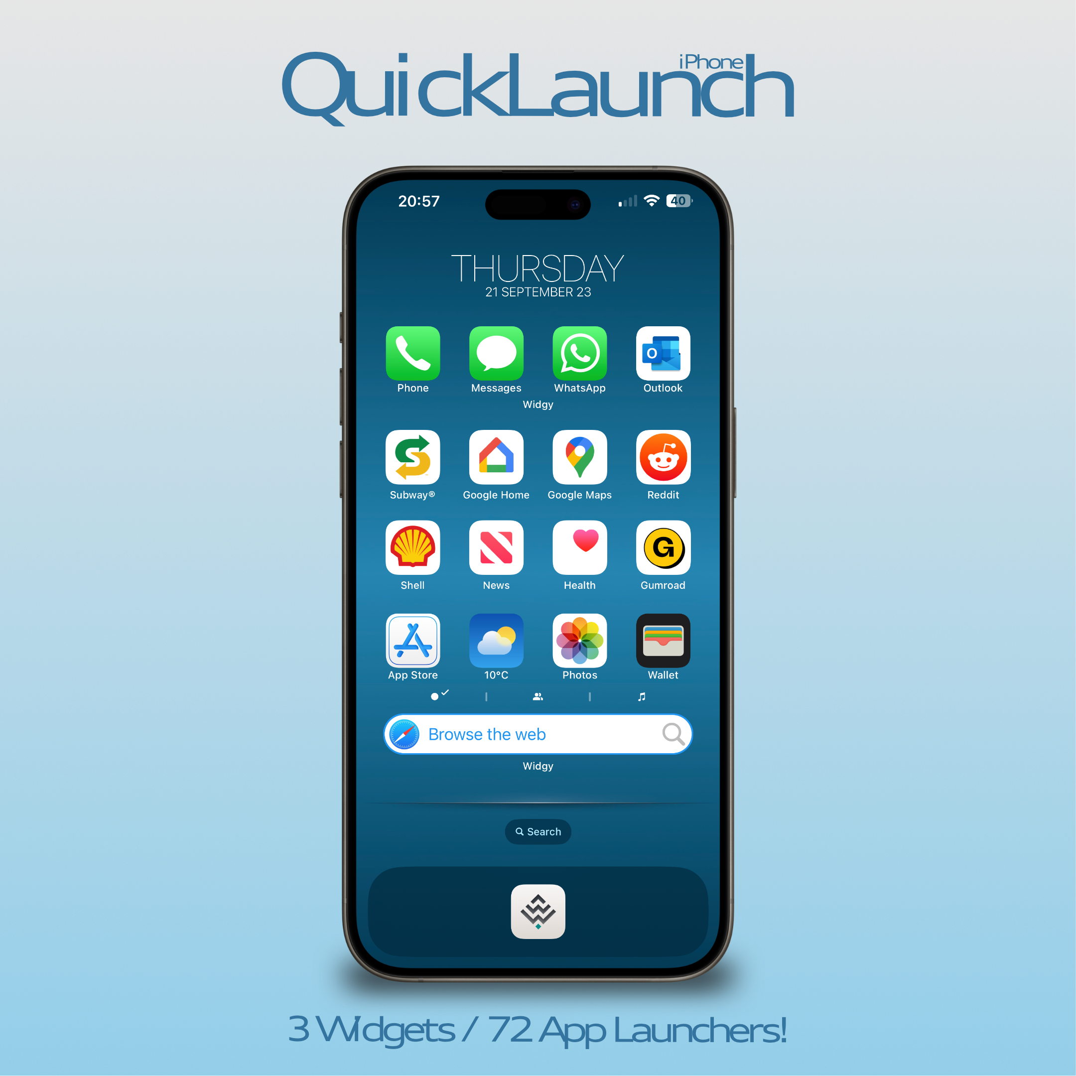 QuickLaunch Widgy Widgets