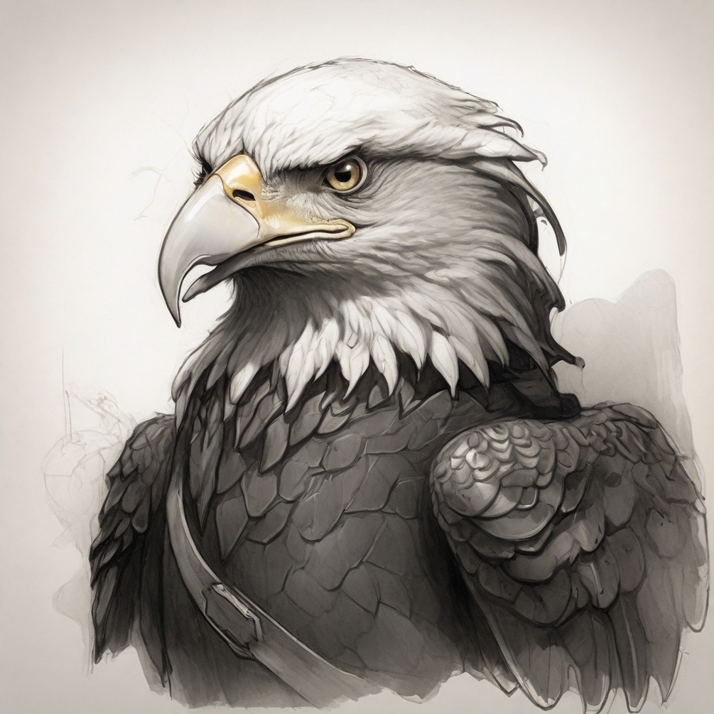 eagle digital drawing