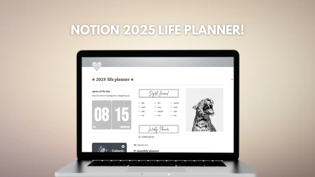 Notion 2025 ultimate life planner