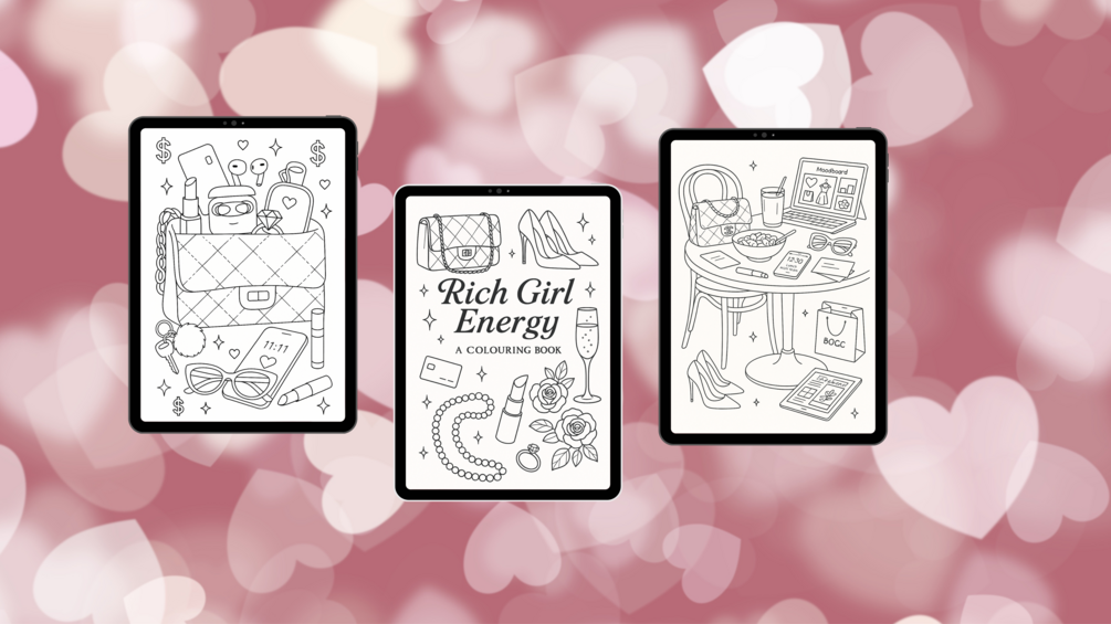 Rich Girl Energy: A colouring book