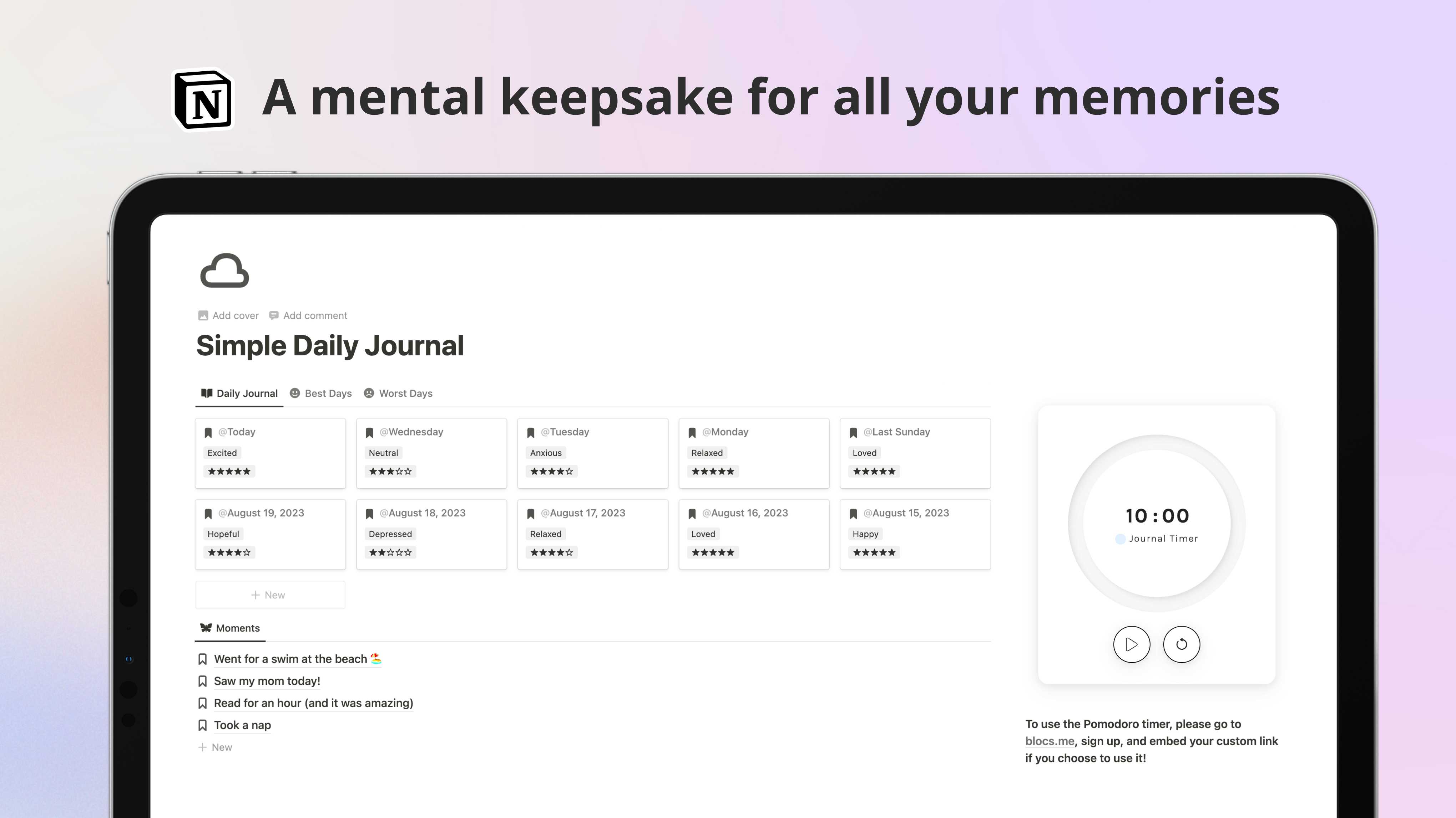 Simple Daily Journal