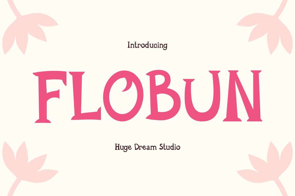 Flobun – Playful Bouncy Decorative Font