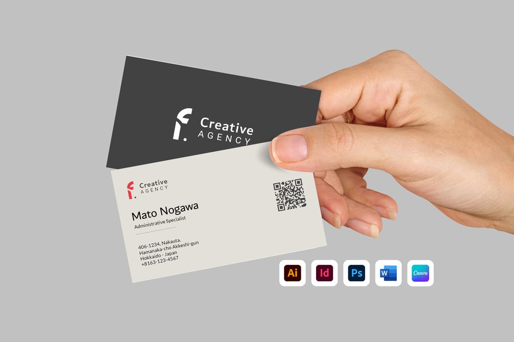 Business Card Template With QR Code - BC#3