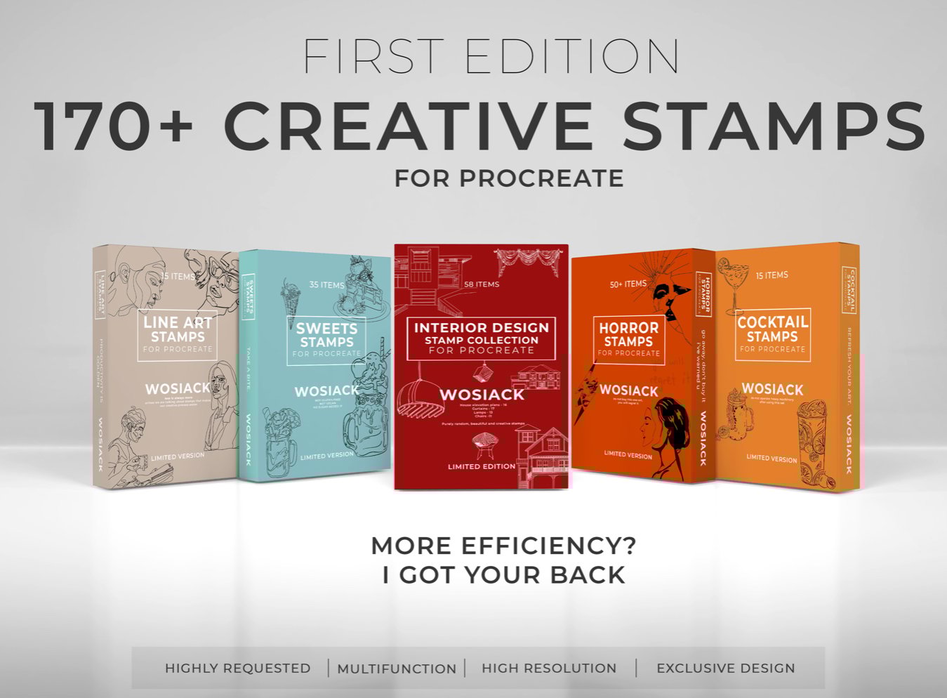 170+ STAMPS for PROCREATE - collection⎥ ARCHITECTURE ⎥ HORROR ...