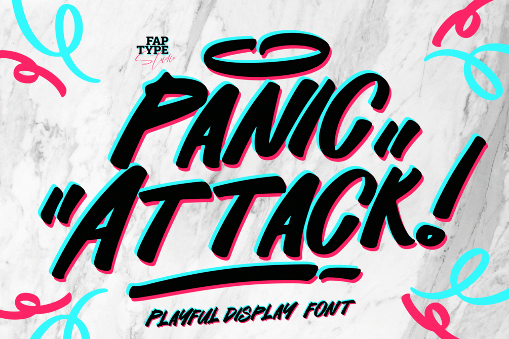 Panic Attack | Playful Display Font
