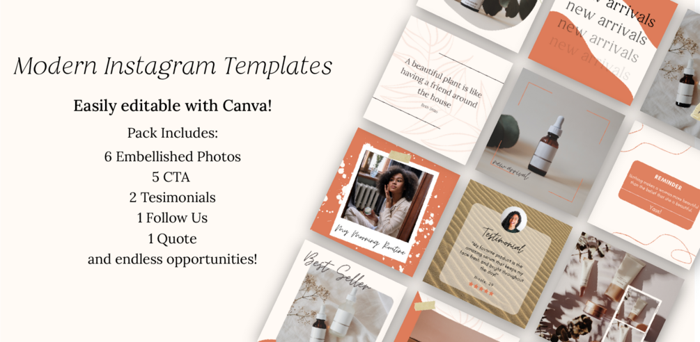 Modern Instagram Templates | Modern & Simple IG Templates To Increase ...