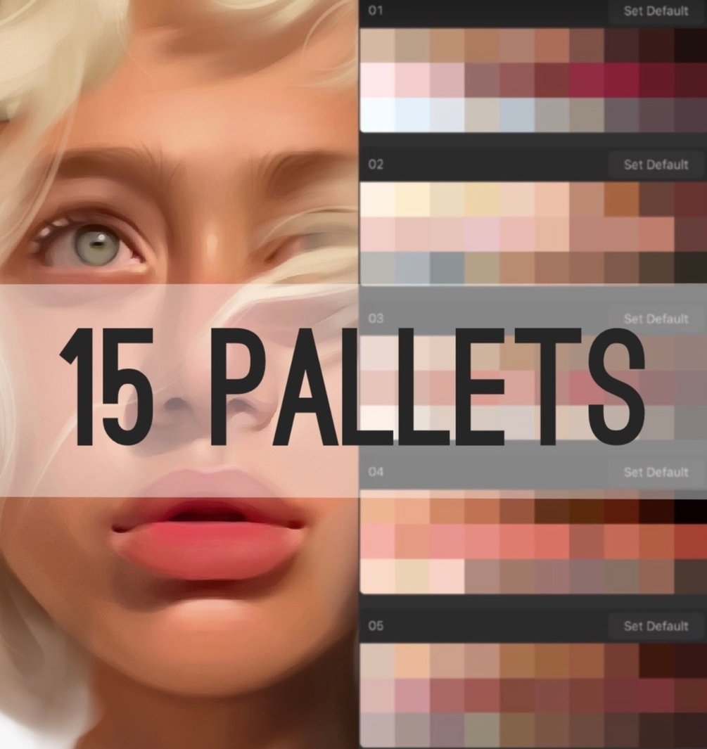 15 Pallets | Skin colors for Procreate App