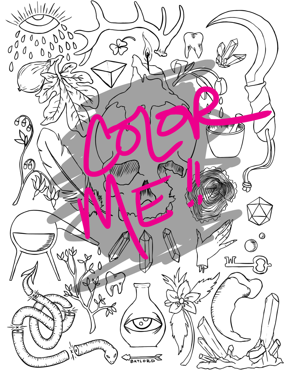 coloring page - occult bullshit