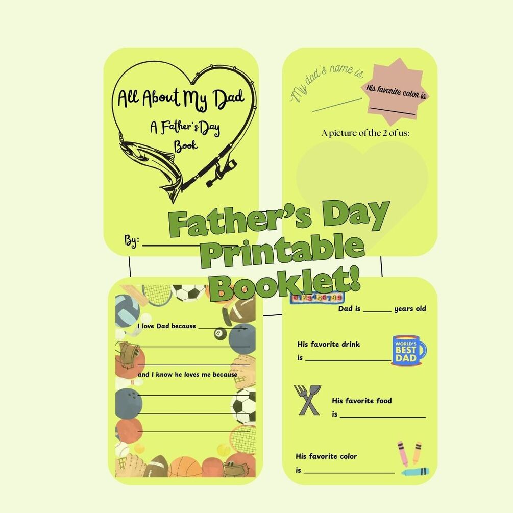 Dear Dad: A Printable Fill-in-the-Blank Father's Day Booklet -- PDF