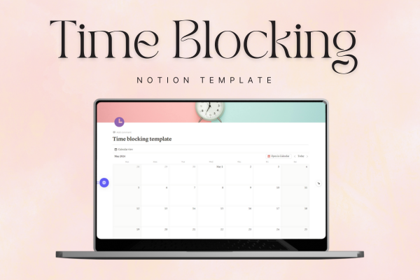 Time Blocking Daily Tracker Notion Template