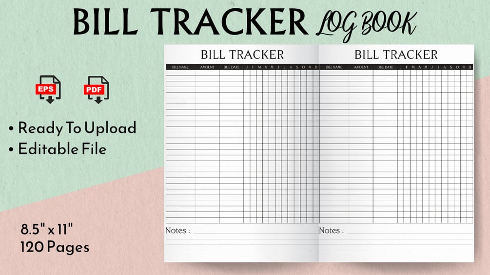 Bill Tracker Log Book